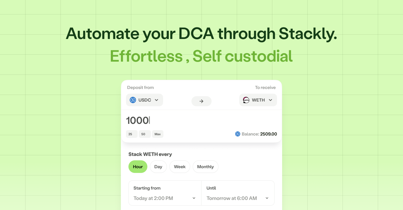 Stackly | Stack crypto over time.